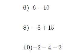 Adding and subtracting positive and negative numbers worksheet no 6 ...