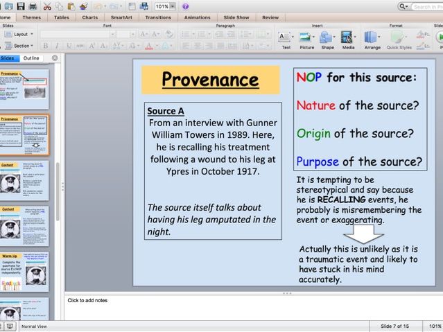 Edexcel GCSE History 9-1 Britain on the WF- Why are sources useful ...