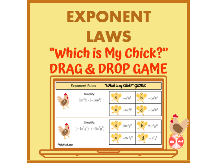 Exponent Laws Which Is My Chick Multiple Choice Game Teaching Exponent Laws Which Is My Chick Multiple Choice Game Teaching