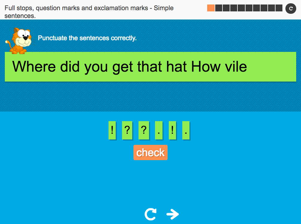 Punctuation in simple sentences - Interactive Activity - KS3 Spag ...