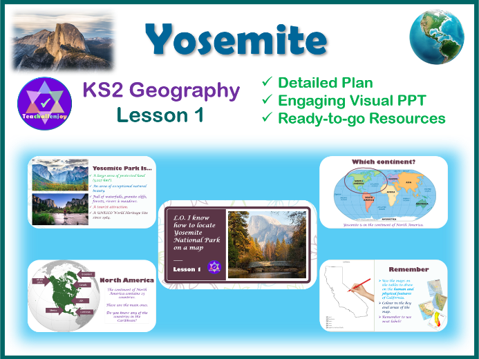 Yosemite National Park Map Lesson 1 | Teaching Resources