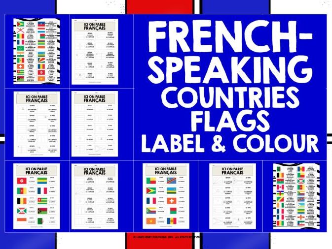 French Speaking Countries Flags Printables