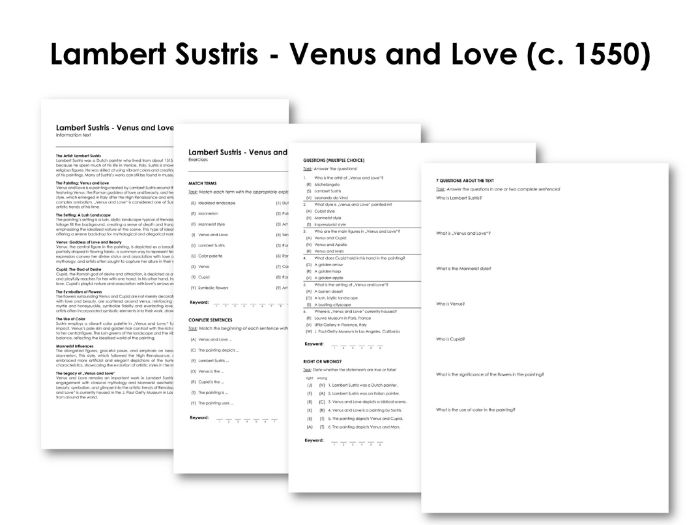 Lambert Sustris - Venus and Love (c. 1550) | Teaching Resources