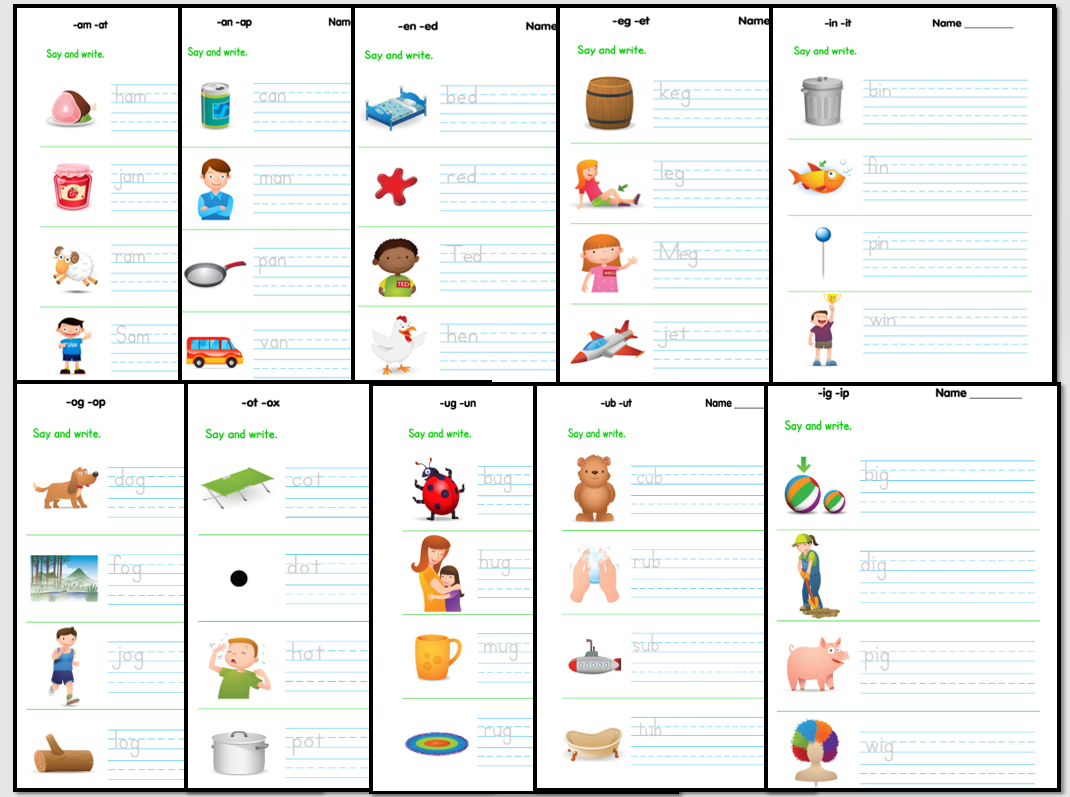 Short Vowels, Long Vowels, Blends, Digraphs, Vowel Teams 76 worksheets ...
