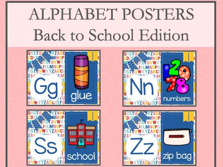 Back to School Alphabet Posters | Teaching Resources