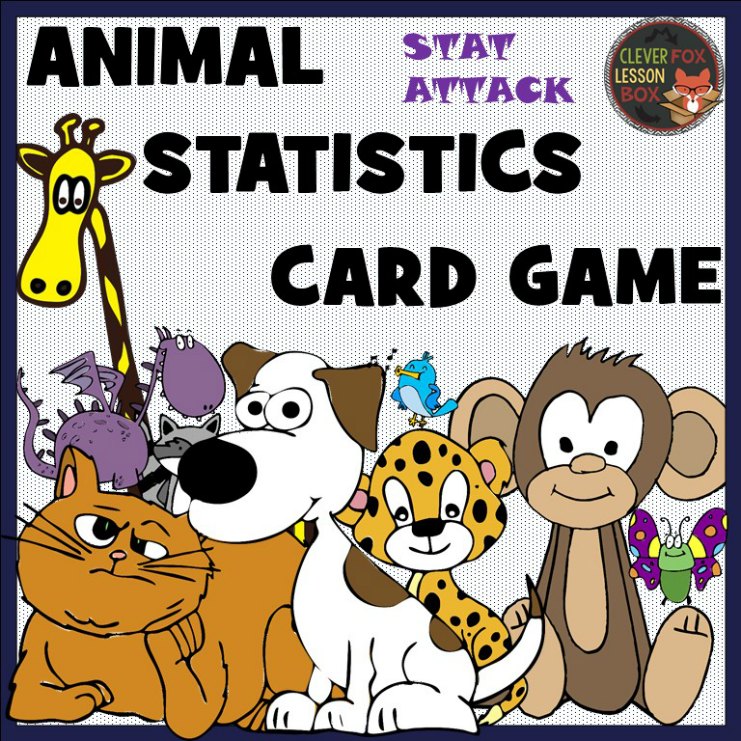 Animal Statistics Printable Card Game | Teaching Resources