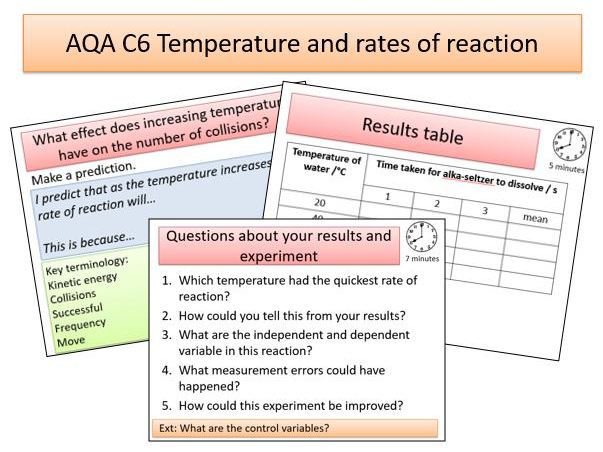 AQA C6 Temperature and rates of reaction (Triple and Trilogy ...