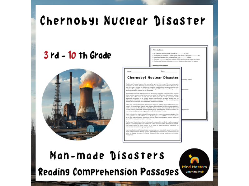 Chernobyl Nuclear Disaster Reading Comprehension Passages & Questions ...