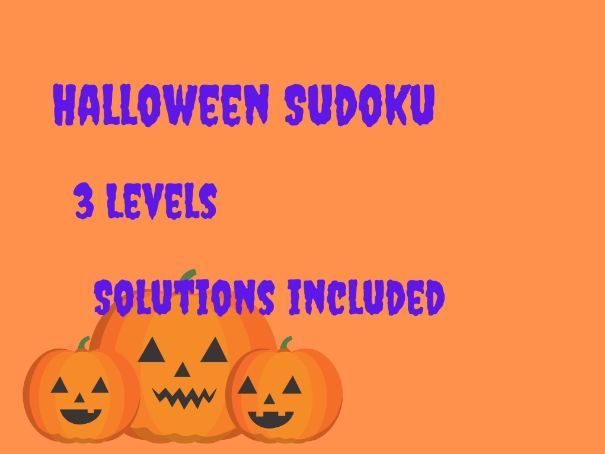 Differentiated Halloween Sudoku | Teaching Resources
