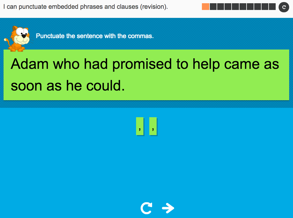 I can punctuate embedded phrases and clauses (revision) - Interactive ...