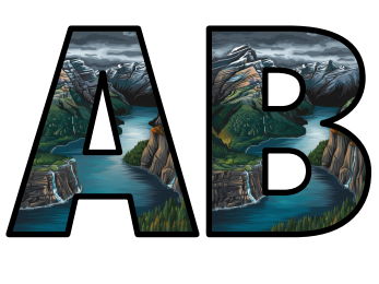 Fiordland National Park (New Zealand) Lettering Set Display Title ...