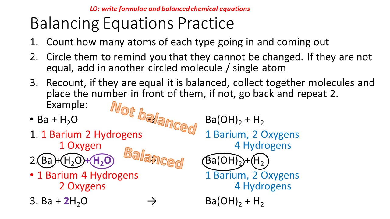 Balancing Full and Half Equations and Empirical Formula from Models ...