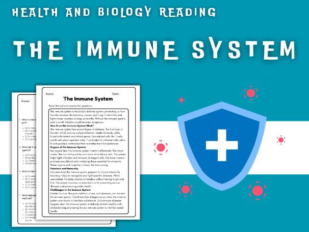 The Immune System - Health Reading Worksheet | Teaching Resources