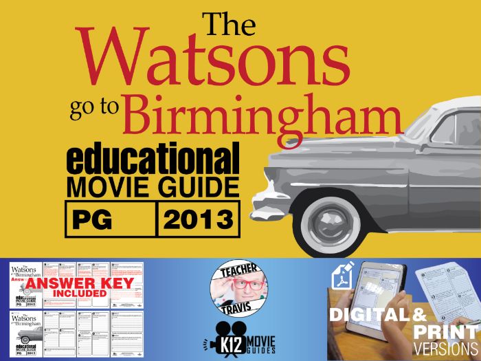 The Watsons Go to Birmingham Movie Guide | Questions | Worksheet (PG ...