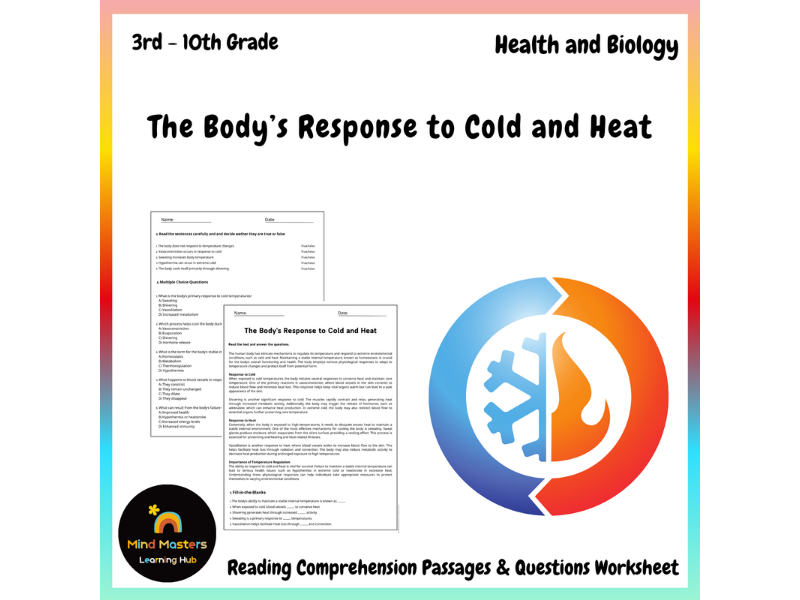 The Body’s Response to Cold and Heat Reading Comprehension Passages ...