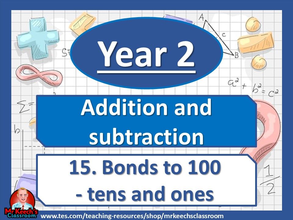 Year 2 Addition And Subtraction Bonds To 100 Tens And Ones White