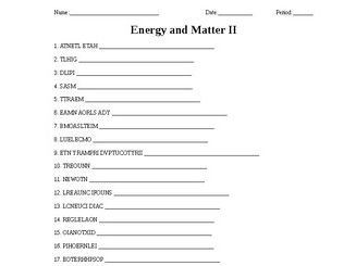 Word Scramble Bundle for Physical Geography Students for Distance ...