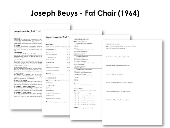 Joseph Beuys - Fat Chair (1964) | Teaching Resources