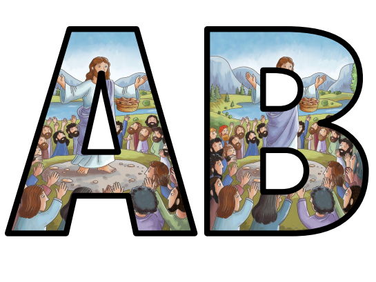 Bible Story Feed 5000 Lettering Set Display Title Letters Numbers Signs ...