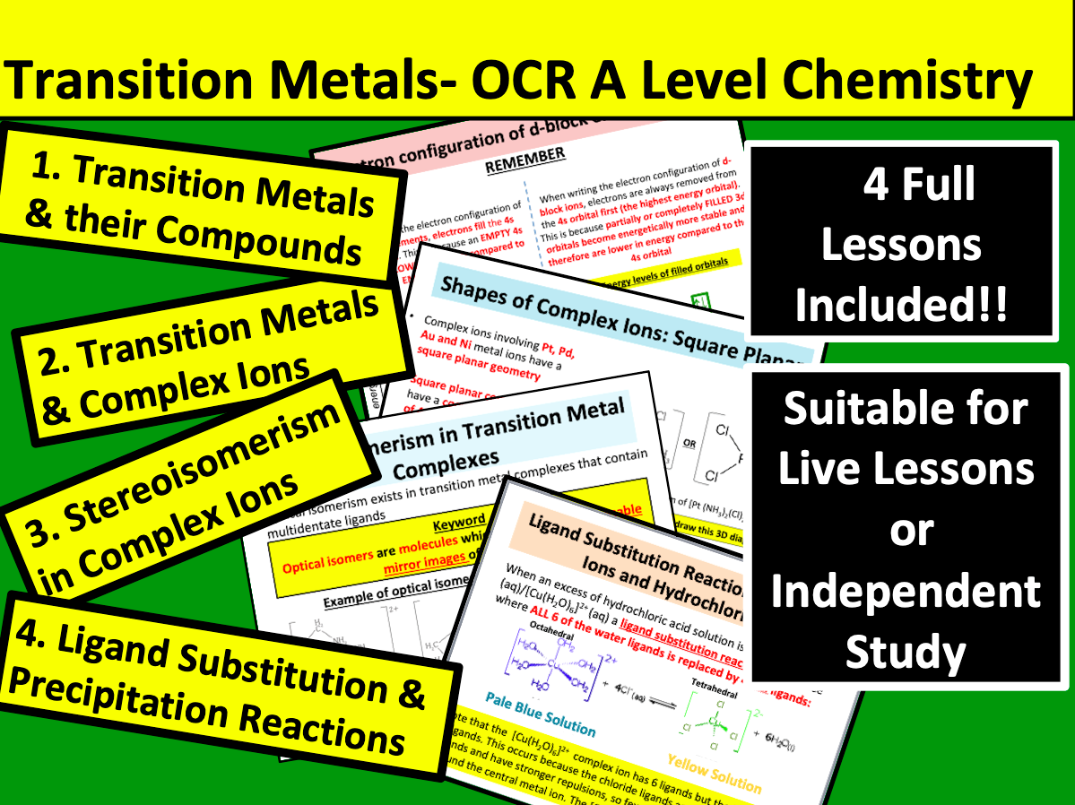 Transition Metals (OCR) | Teaching Resources
