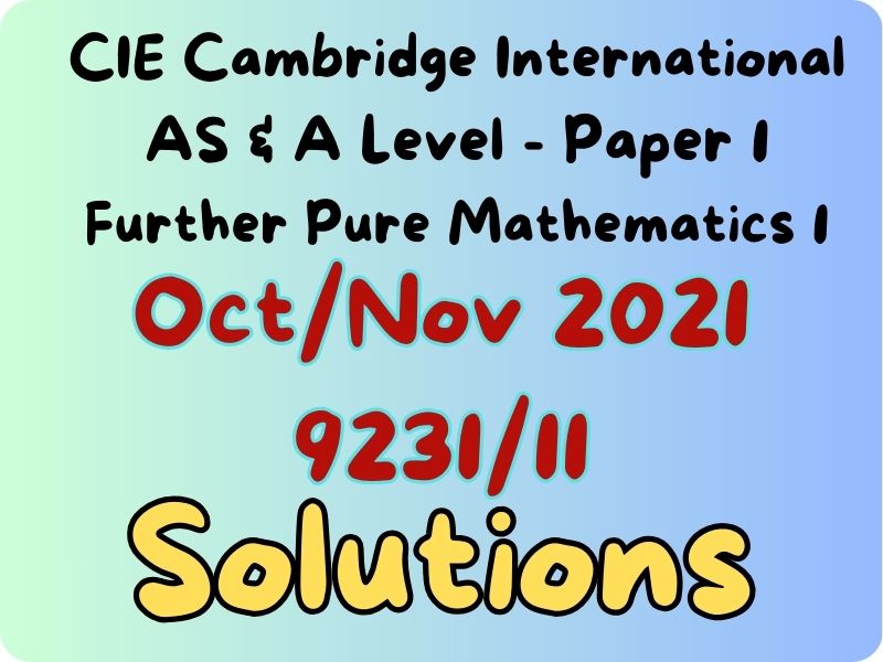 Solutions Bundle of CIE Cambridge International AS & A Level Further ...