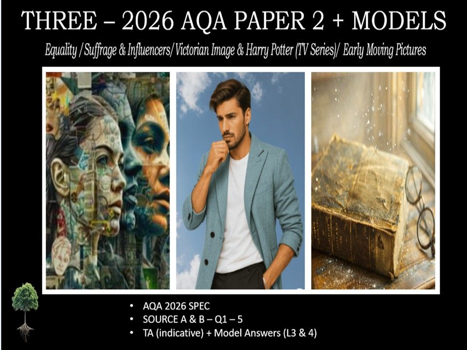 THREE - AQA PAPER 2 | 2026 FULL MOCKS | MODELS | Teaching Resources