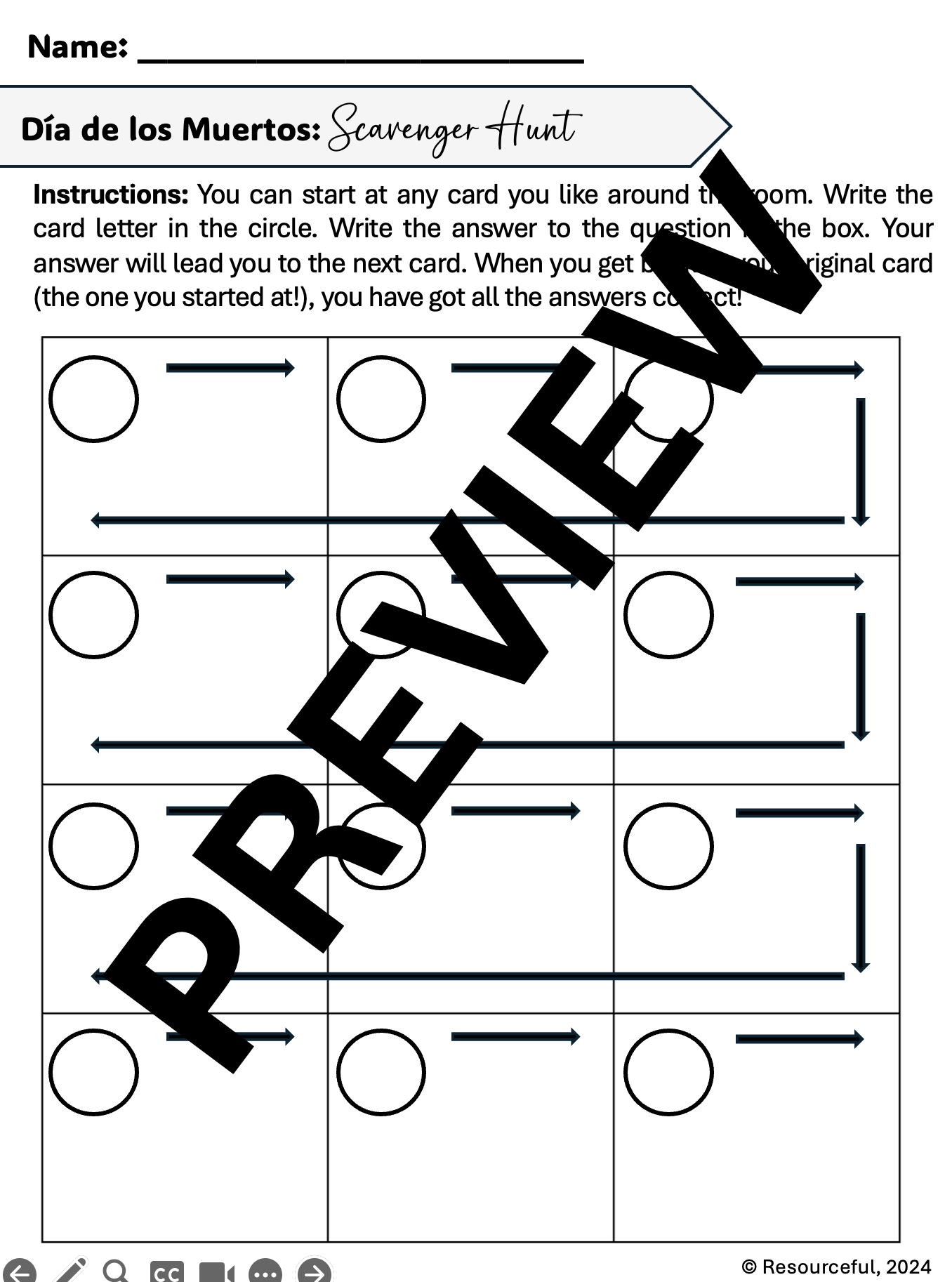 Dia de los Muertos - Day of the Dead - Scavenger/Treasure Hunt ...