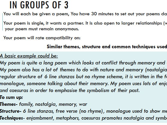 AQA Power & Conflict Poetry (Bundle 2/3) | Teaching Resources