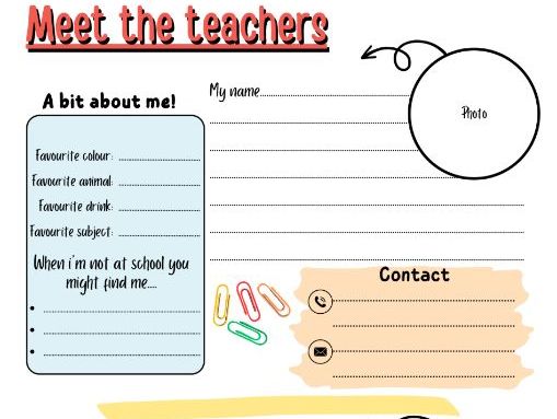 Co-teaching - Meet the Teacher Template / Back to School / First Day of ...