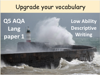 Upgrade your Vocabulary - AQA Language Paper 2 - Writing to Describe ...