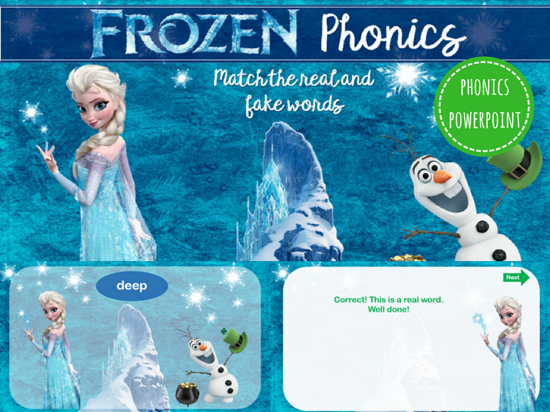 Frozen Phase 3 Phonics Powerpoint real And Fake Words Teaching Frozen Phase 3 Phonics Powerpoint real And Fake Words Teaching