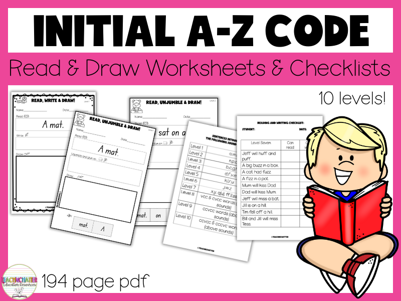 Phonics Alphabet Read & Draw Sentences | Differentiated Decodable ...