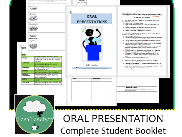 Oral Presentations Speech Full Booklet for Junior Secondary – Print and ...