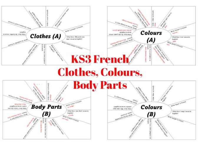 KS3 French Revision Clocks Worksheets | Teaching Resources
