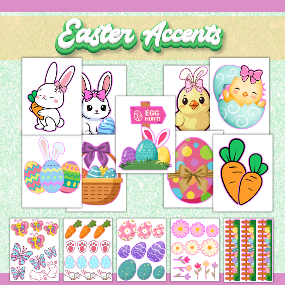 Complete Easter Bulletin Board Kit – Classroom Decoration & Student Cut ...
