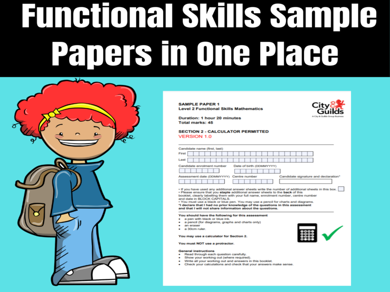 Functional Skills Maths Practice Papers City And Guilds Includes New