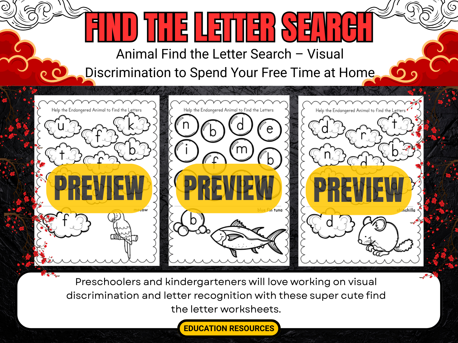 Animal Find the Letter Search – Visual Discrimination classroom ...