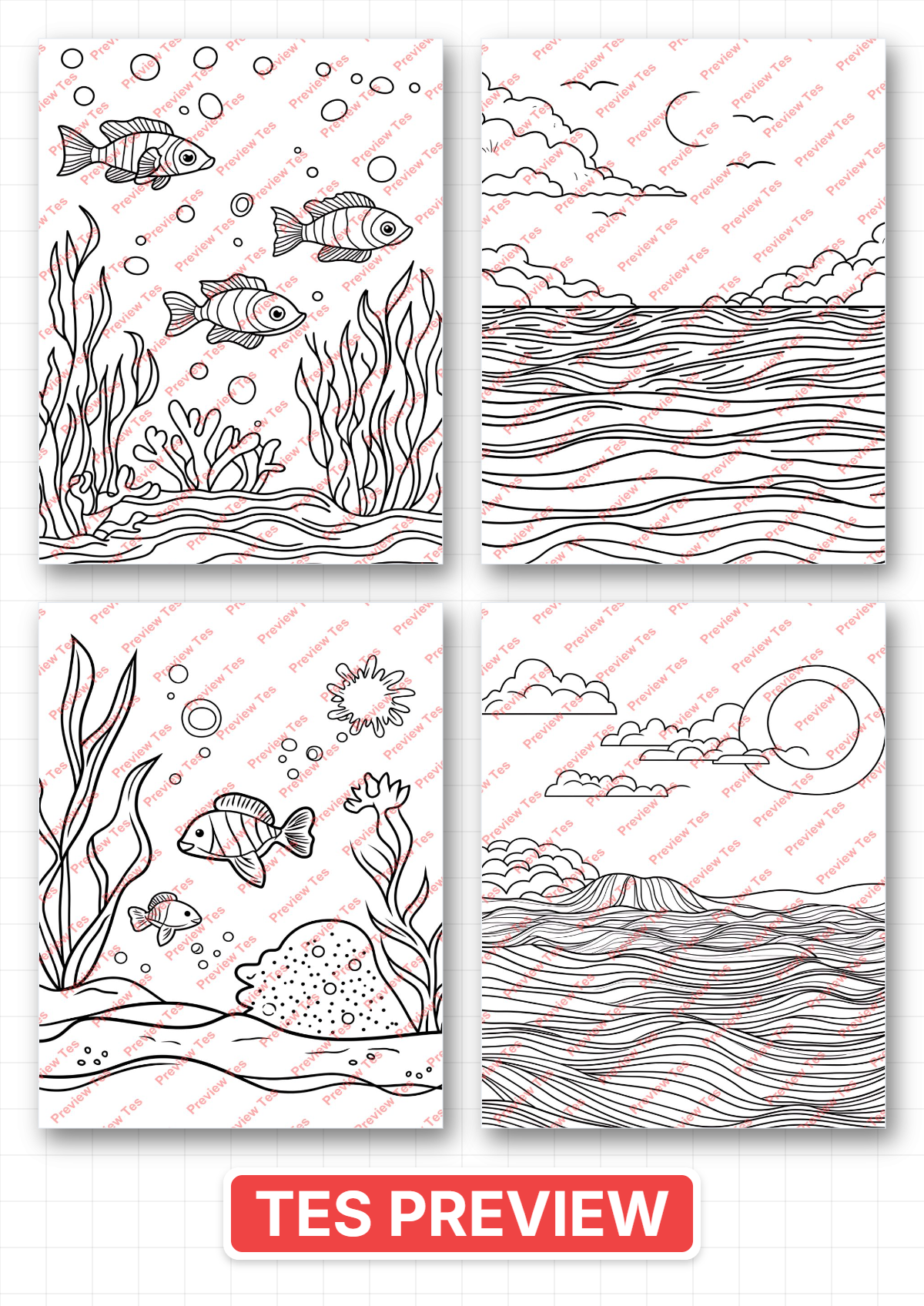 44 Ocean Colouring Pages | Under the Sea Art Activities | Fish Seaweed ...