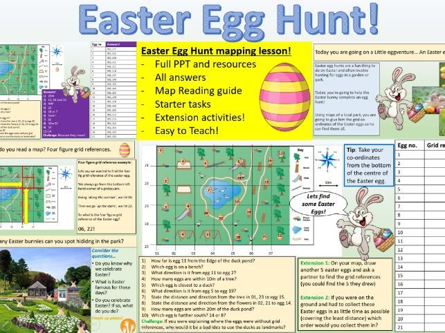 Easter Egg Hunt Easter Mapping Activity Suitable For KS3 Geography easter-egg-hunt-easter-mapping-activity-suitable-for-ks3-geography