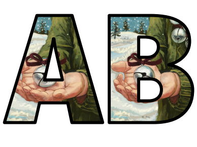 Polar Express Silver Bell Movie Lettering Set Display Title Letters ...