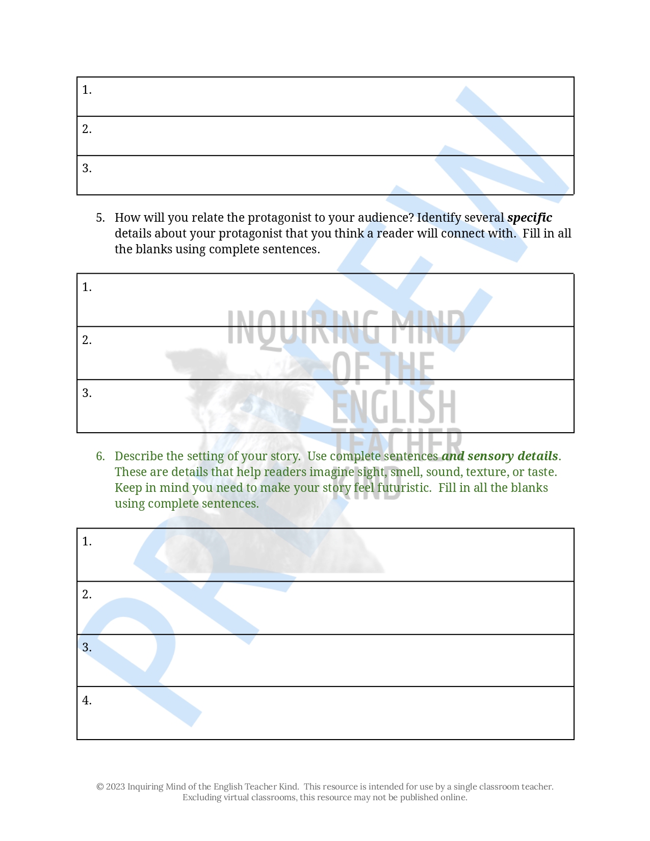 Creative Writing Unit Plan For Science Fiction Narratives Teaching