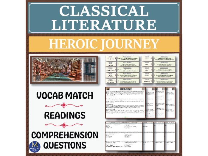 English Classical Literature: Heroic Journey Reading Comprehension ...