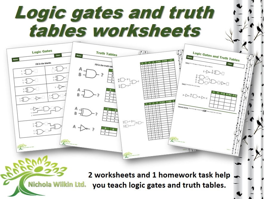 Logic Gates And Truth Tables Worksheet Pack GCSE Computer Science And Logic Gates And Truth Tables Worksheet Pack GCSE Computer Science And