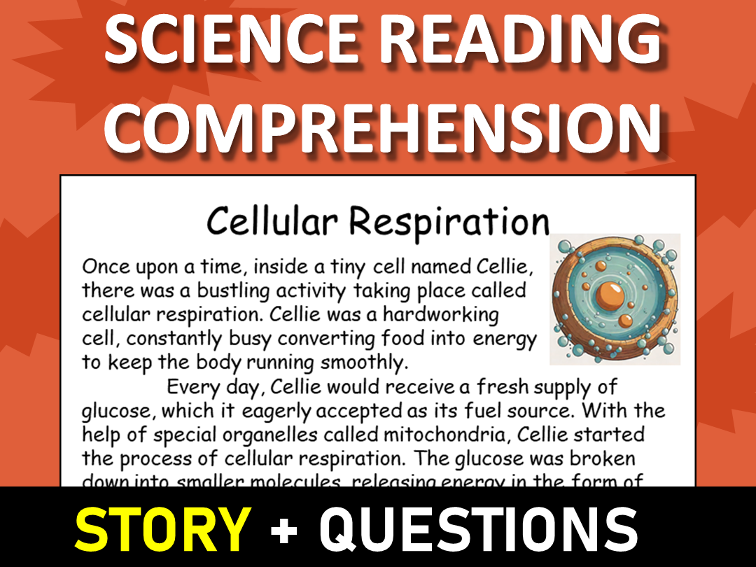 Cellular Respiration Reading Science Story Comprehension Questions ...
