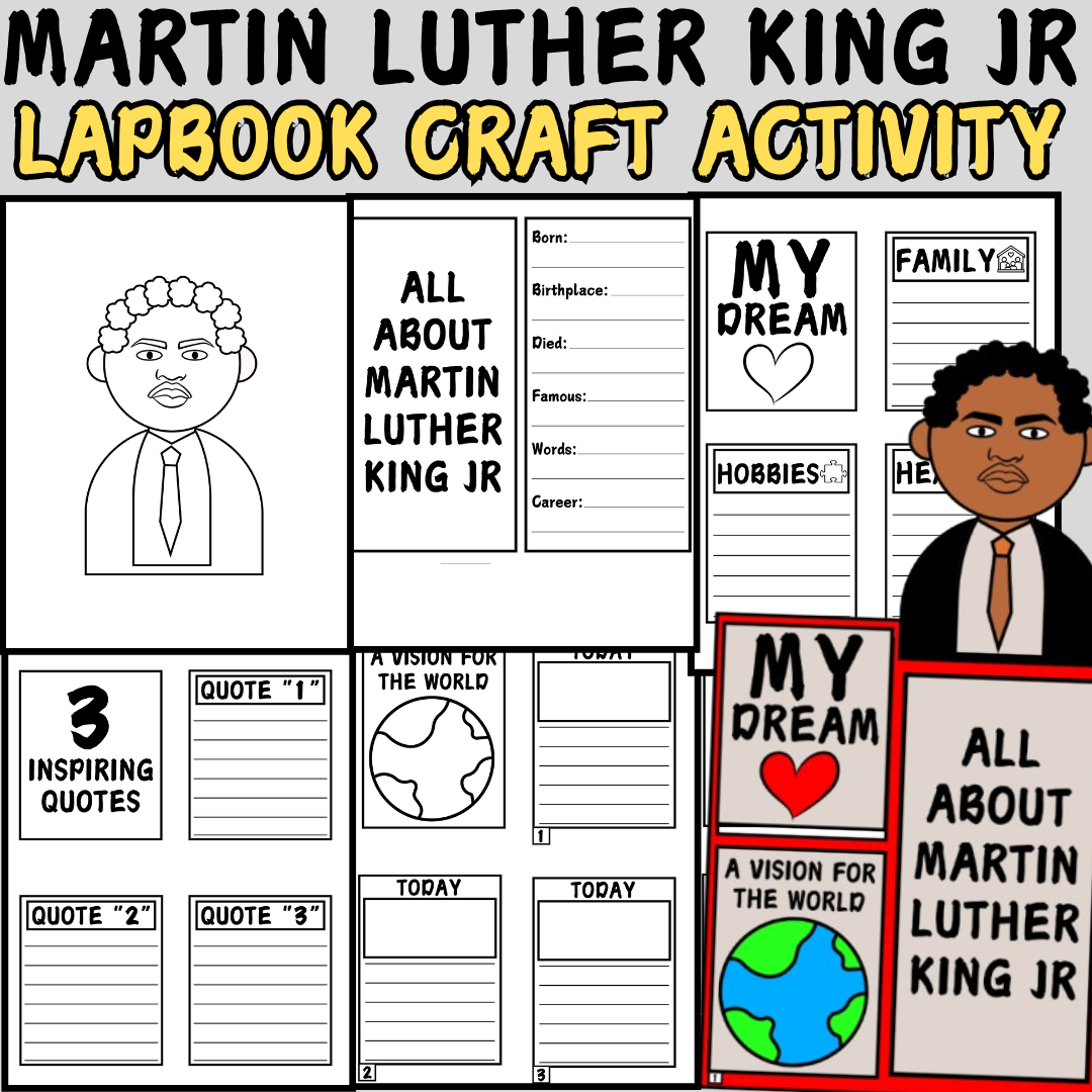 Martin Luther King Jr. Lapbook | Black History Month Activities ...