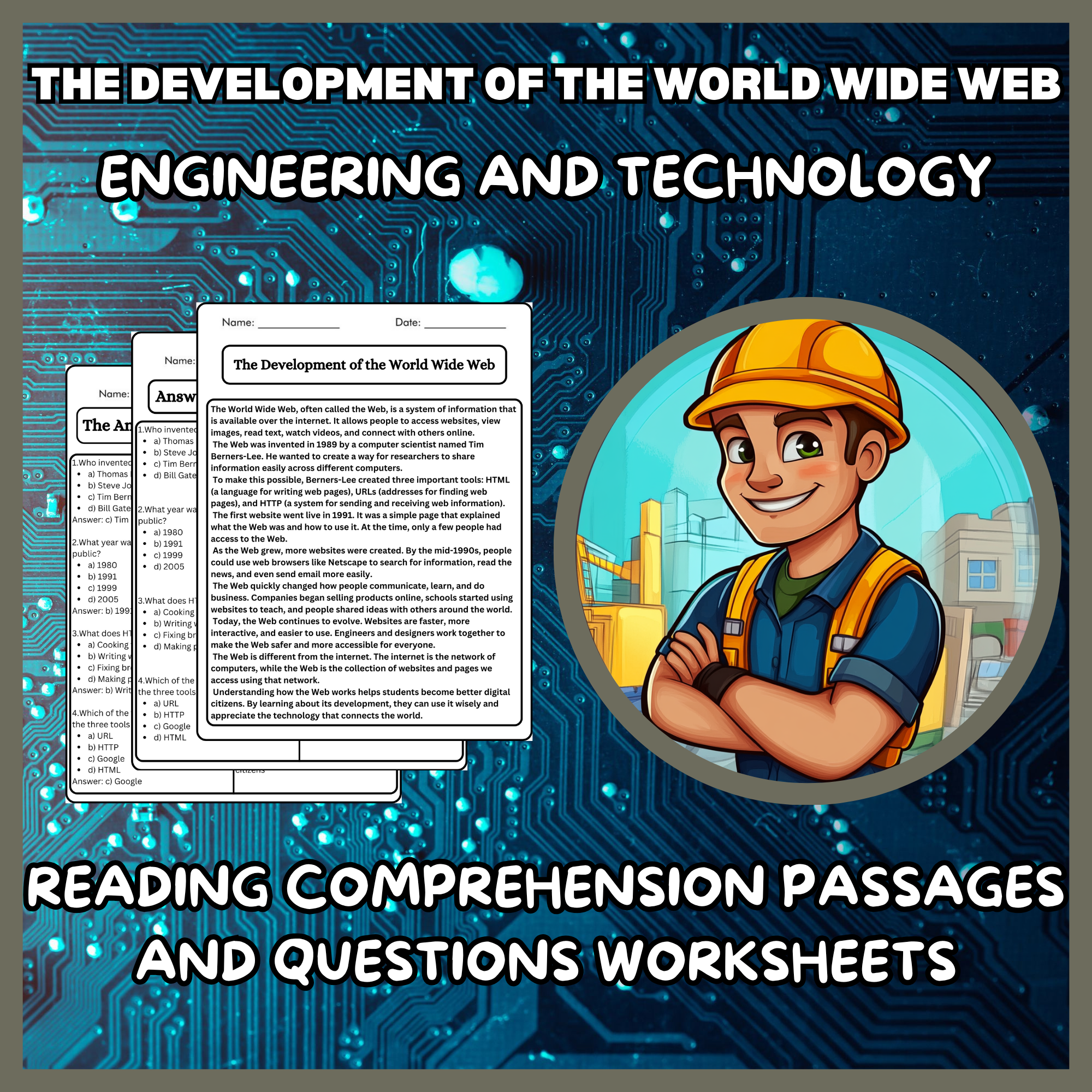 The Development of the World Wide Web Reading Comprehension Passages ...