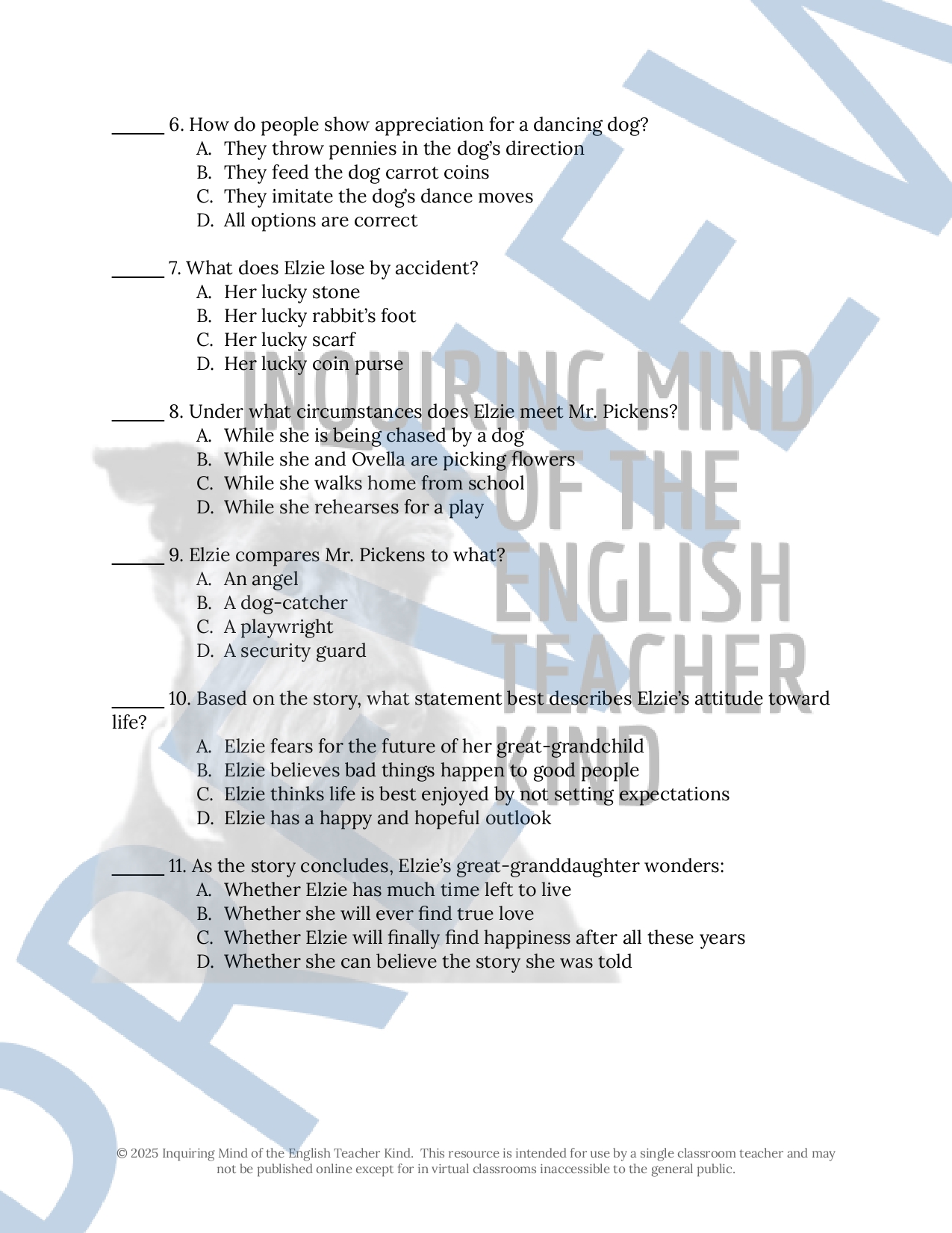 "The Luckiest Time of All" by Lucille Clifton Quiz and Answer Key ...