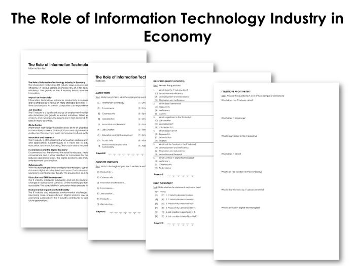 The Role of Information Technology Industry in Economy | Teaching Resources