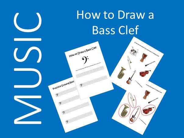 How to Draw A Bass Clef - Music Distance Learning | Teaching Resources
