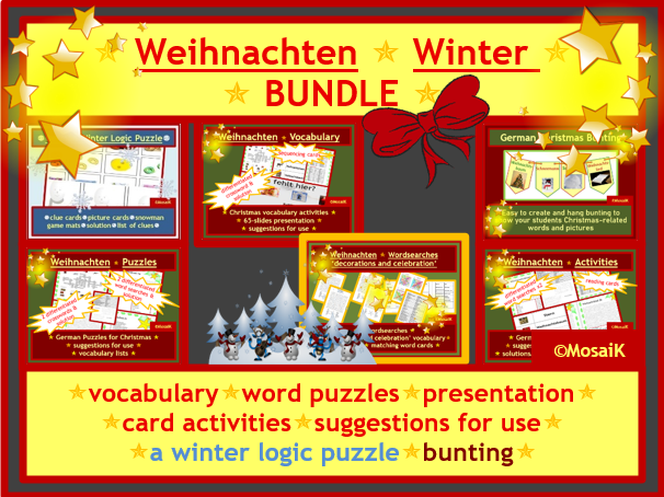 French Christmas Winter activities BUNDLE | Teaching Resources